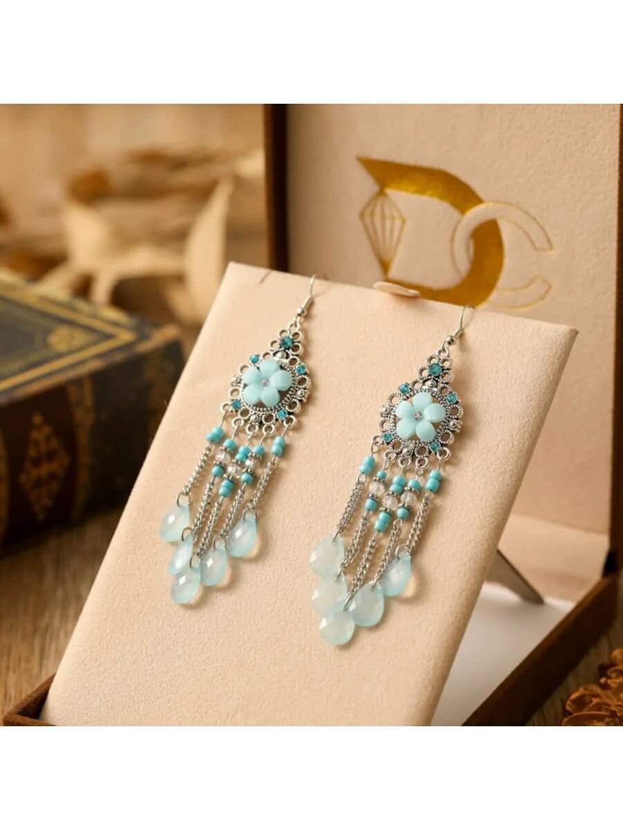 Серьги, искусственный камень