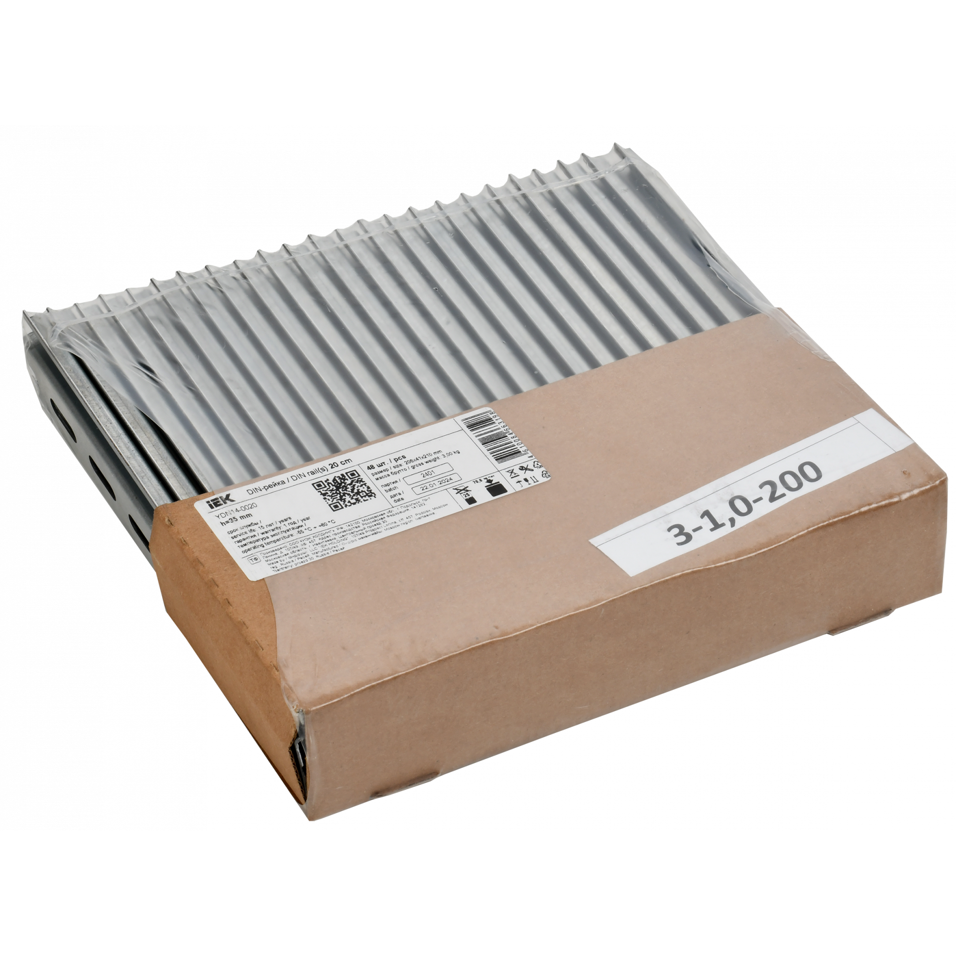TEKFOR DIN-рейка (20см) оцинкованная 1мм, IEK YDN14-0020 (48 шт.)