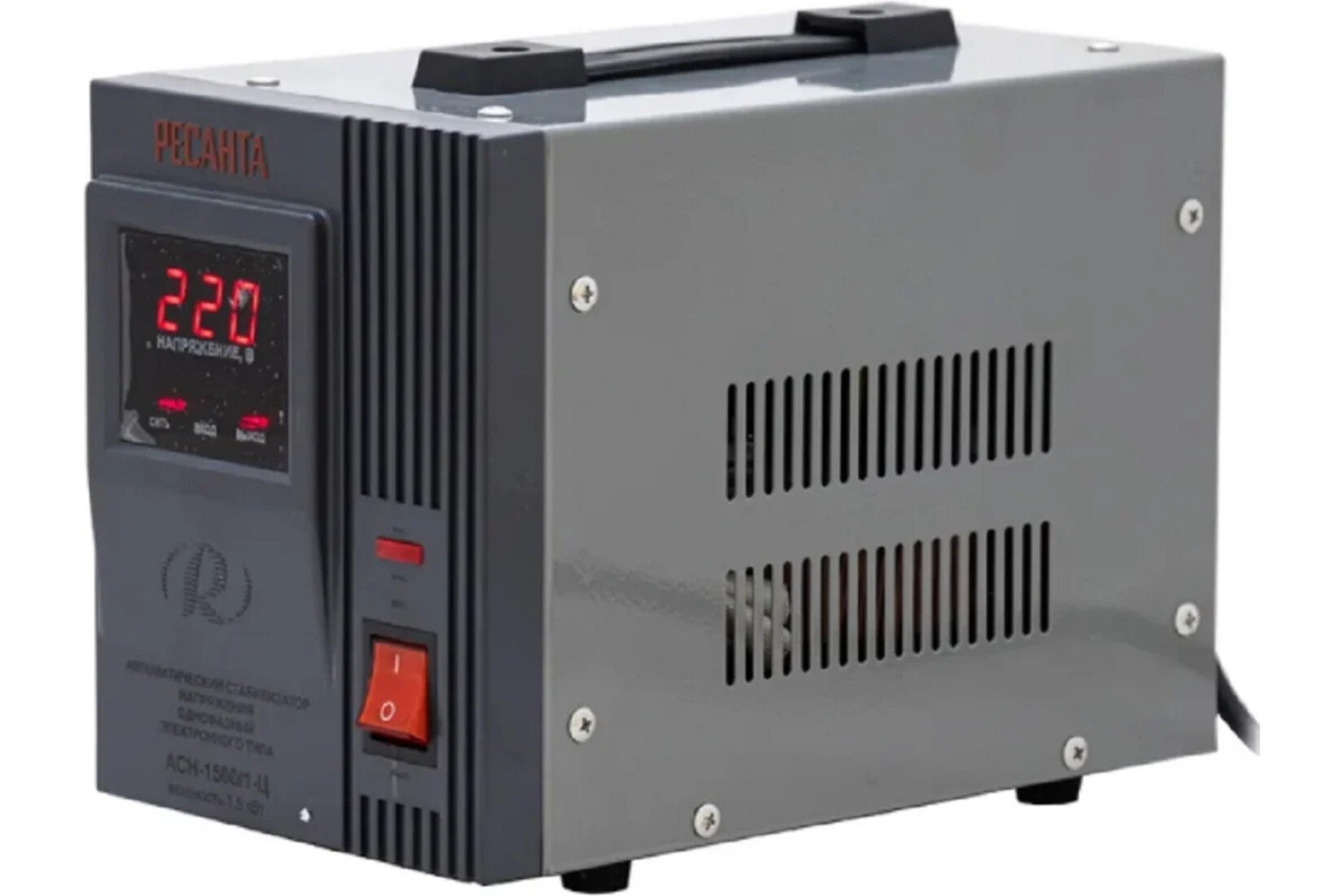 Стабилизатор напряжения однофазный Ресанта АСН 1500/1-Ц, 1.5 кВт