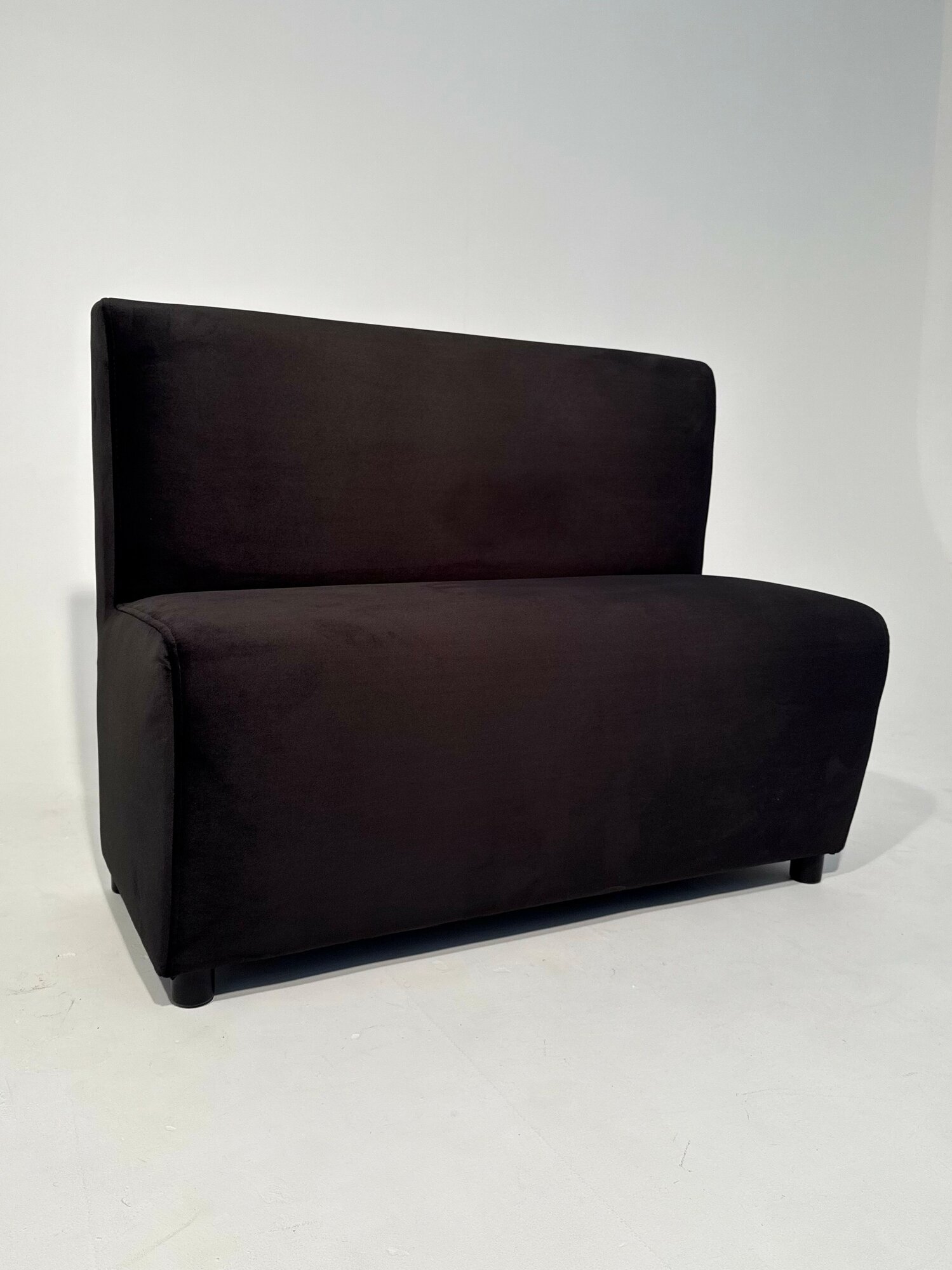 Диван для бара, кафе, ресторана Сити, механизм Нераскладной, 100х50х83 см, черный велюр