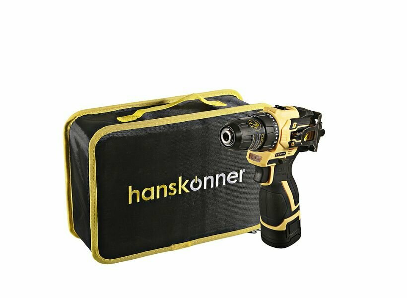 Дрель аккумуляторная б/щ Hanskonner PLATINUM HCD1645BLC 14,4В