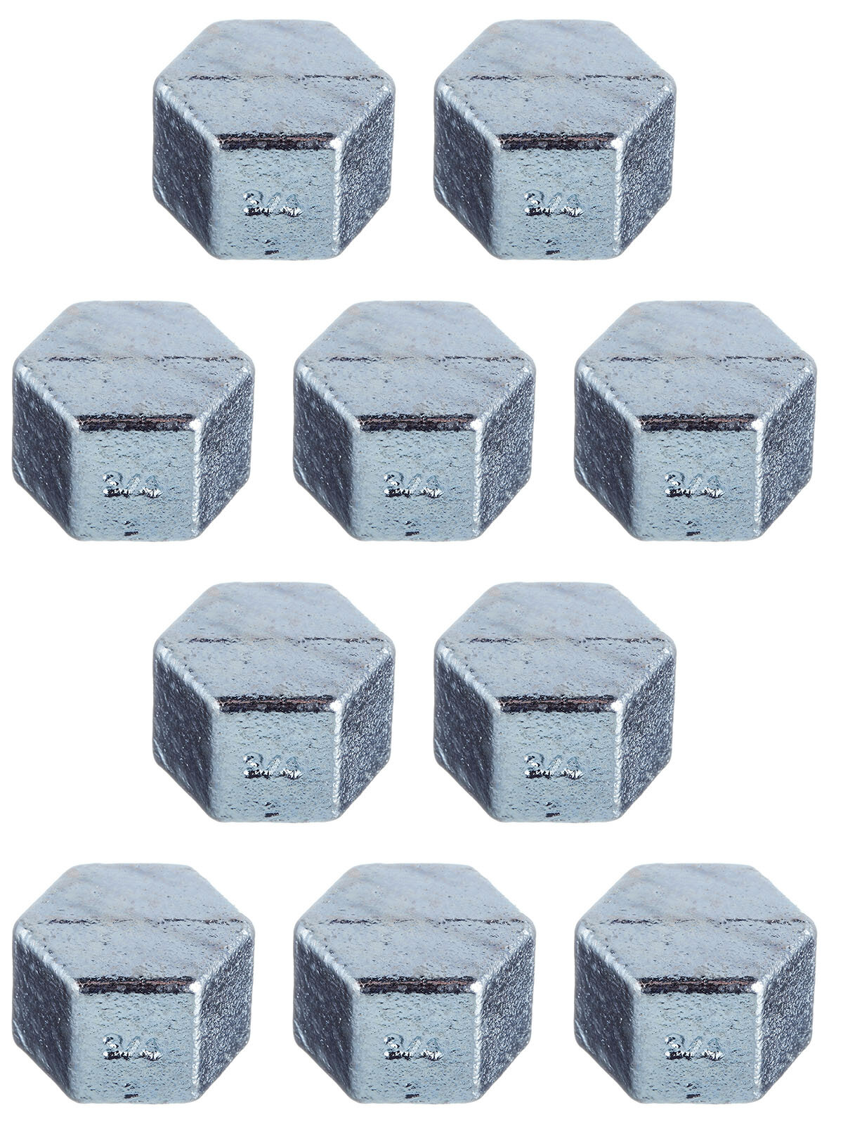 Заглушка 3/4 ВР(г) чугунная оцинкованная (10 шт.)