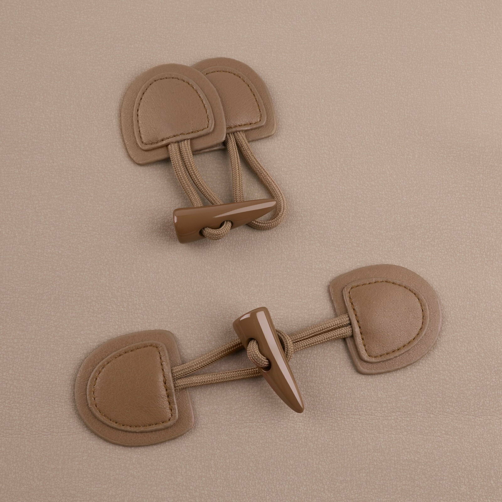 Застёжка-клевант 16x5 см, 2 шт, коричневая, цвет: коричневый