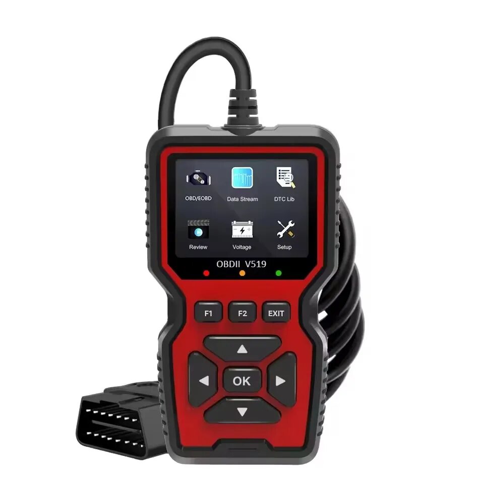 OBD2 Сканер V519 Pro, красный, для диагностики двигателя