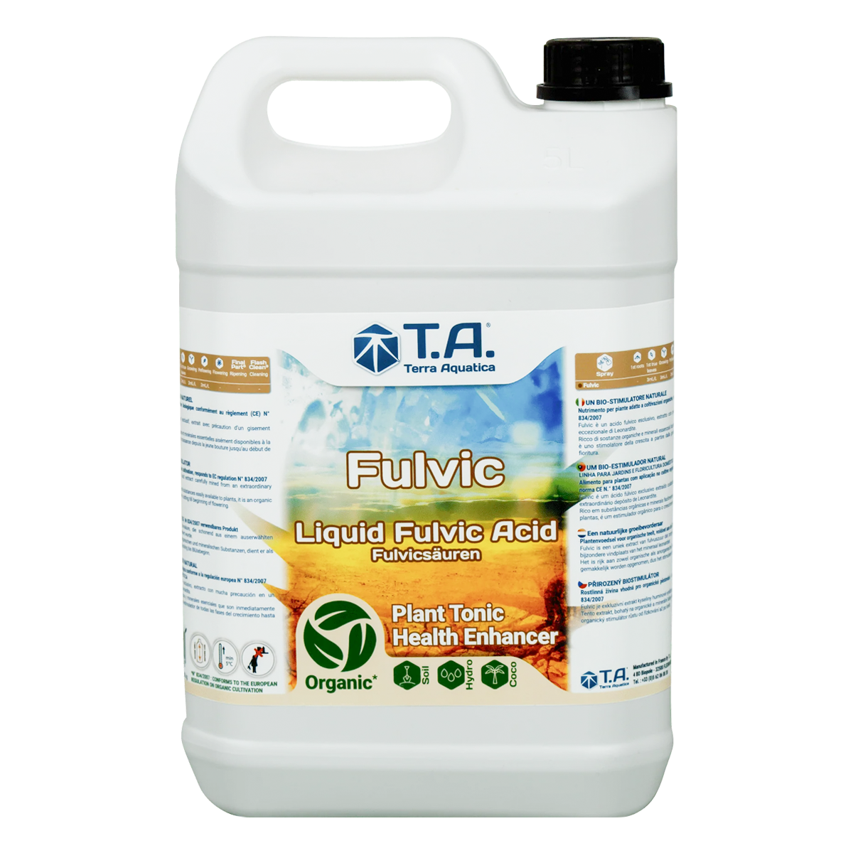 Удобрение с фульвовыми кислотами / Fulvic, 5 л / Terra Aquatica