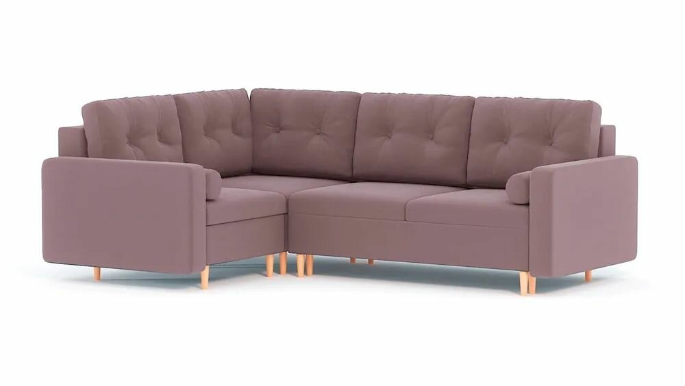 Угловой модульный диван Белфаст пантограф, велюр Зара Пасти 36