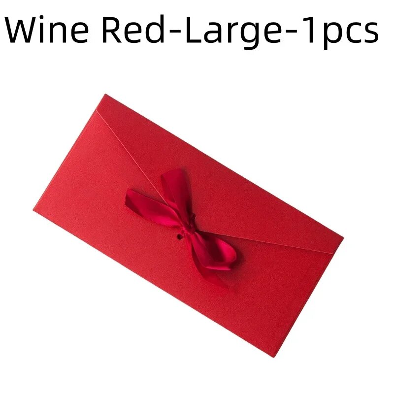 Красные конверты Wine Red-Large с лентой, 10 шт.