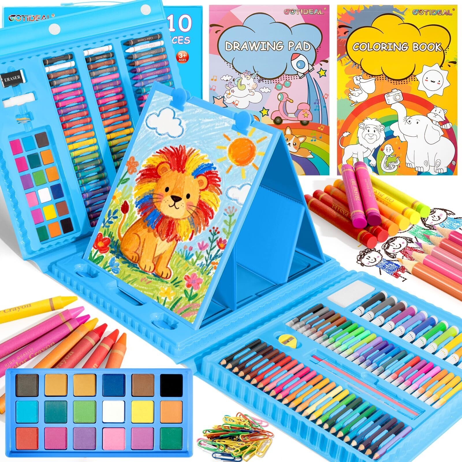 Набор для рисования для детей, 210 предметов (подходит для детей 6-12 лет)