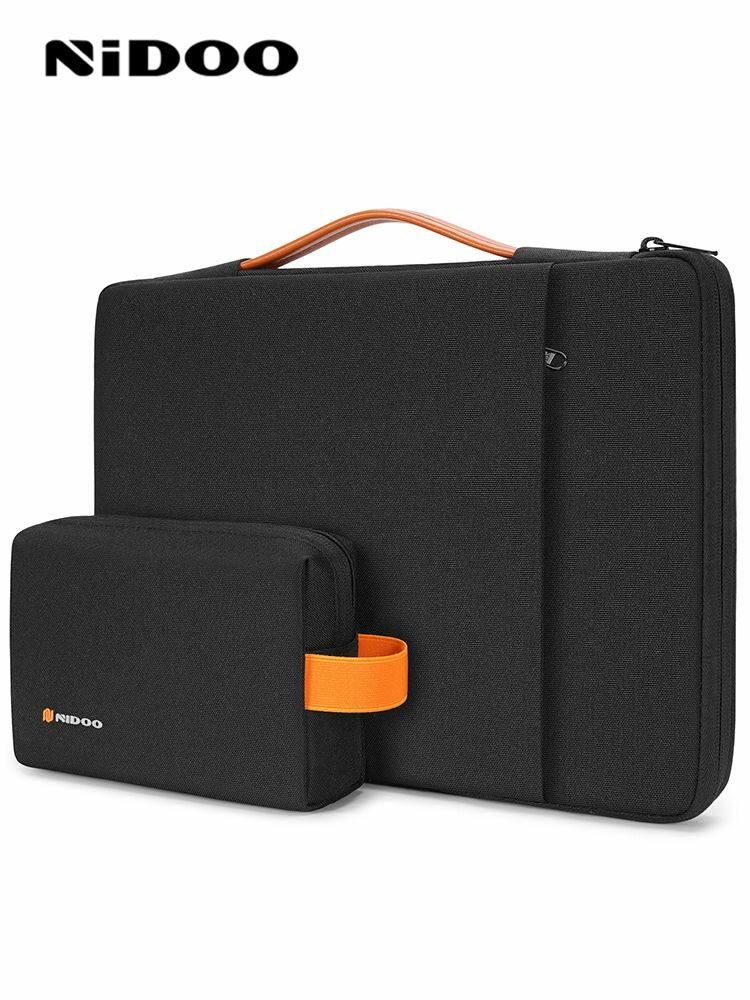 NIDOO Сумка для ноутбука 15.6 16 дюймов и сумочка для проводов, Чехол для, под ноутбук 15.6" Lenovo Legion 5, ThinkPad T15 E15, Компьютер защищает ручку чемодана, черный