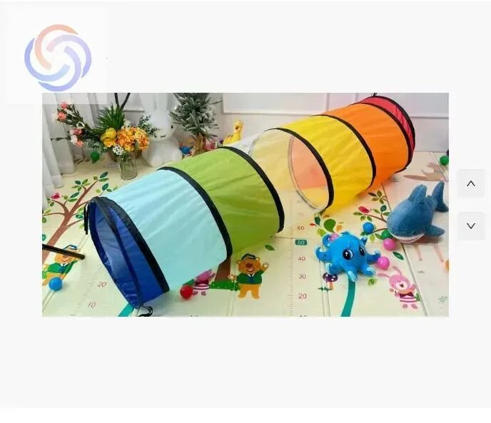 Детский игровой тоннель для ползания, разноцветный, с ковриком, для мальчиков и девочек, 1-5 лет