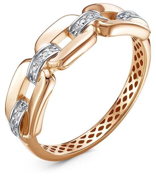 Кольцо, красное золото, 585 проба, бриллиант