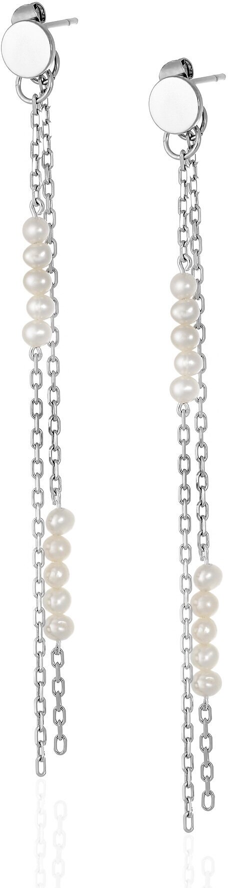 Серьги с подвесками, жемчуг культивированный