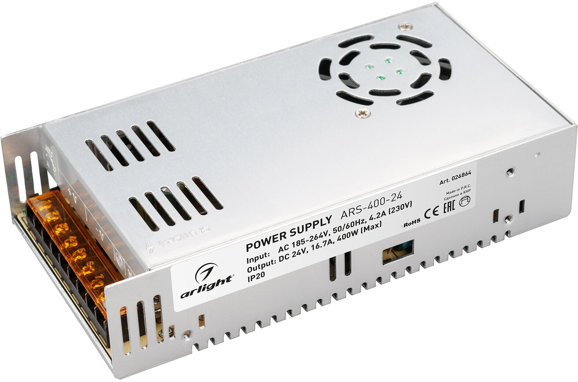 Блок питания (AC-DC) 24V 400W 026864 ARS-400-24 кожух