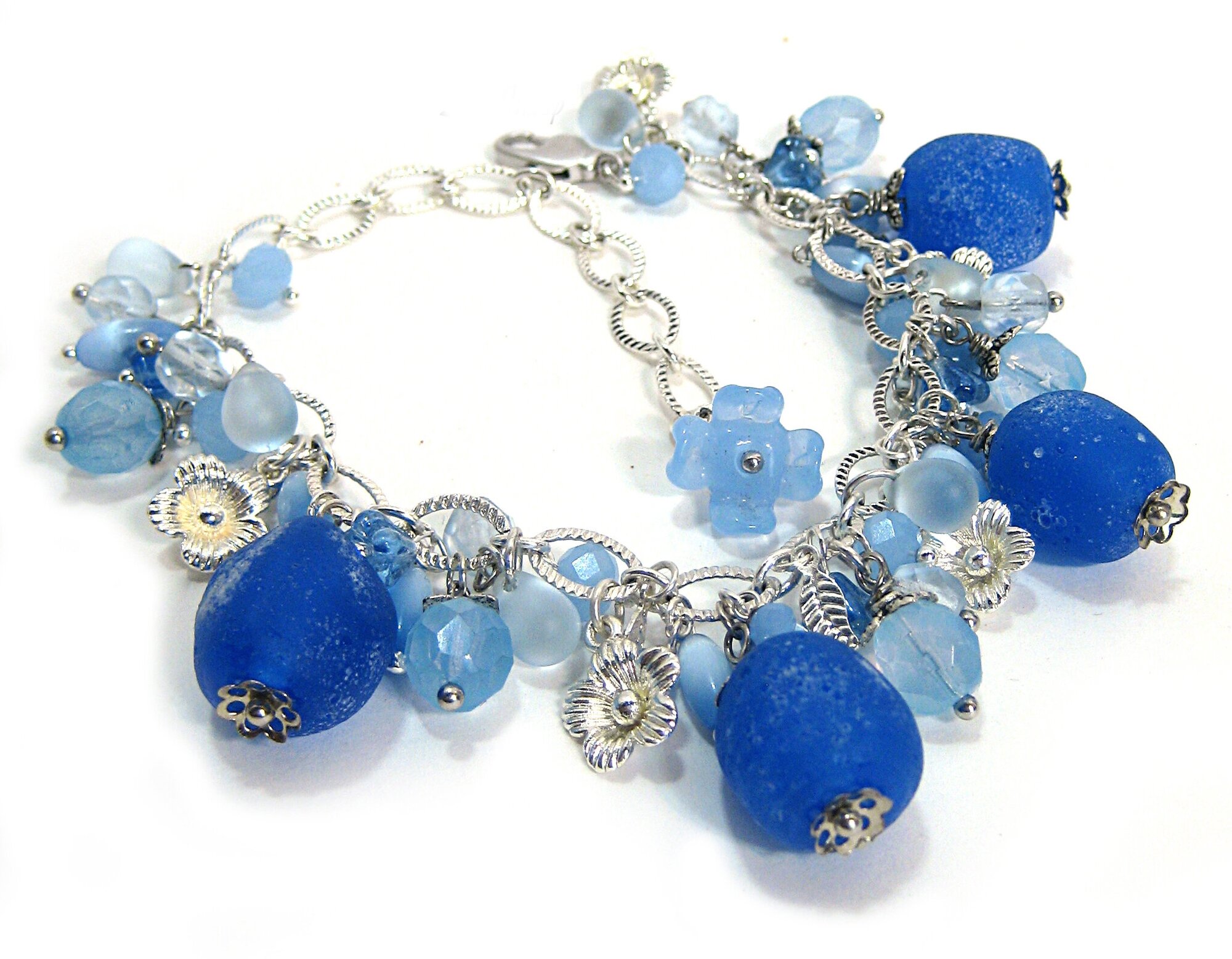 Браслет-цепочка, муранское стекло, стекло