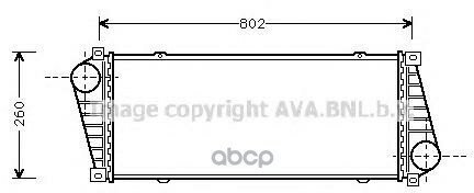 Радиатор интеркулера MERCEDES SPRINTER 2-t 210D, 212D (95>06) Ava арт. MSA4217