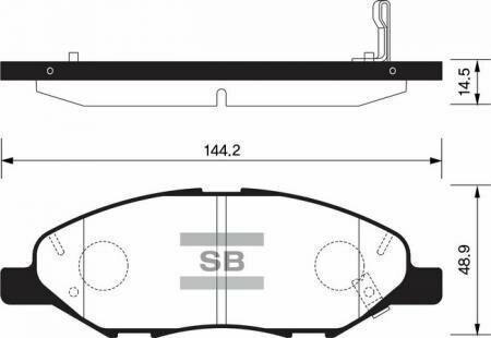 Колодки тормозные передние Sangsin Brake SP1383