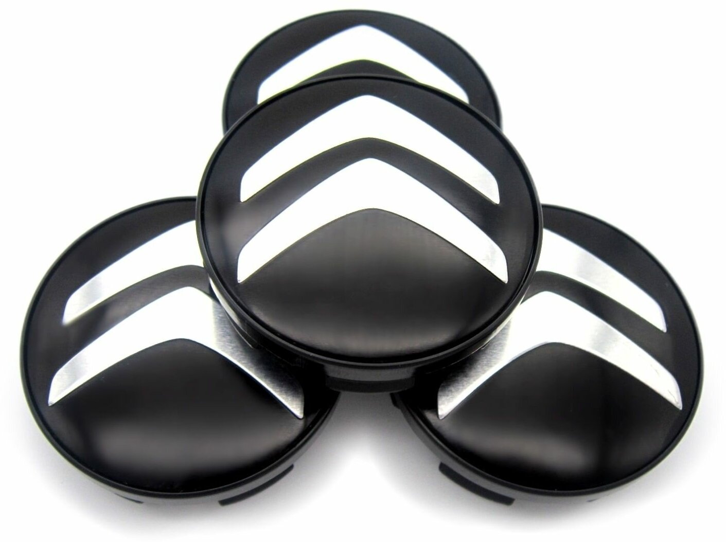 Колпачки, заглушки на литые диски СКАД Ситроен черный, 56/51/12 мм, комплект 4 шт.