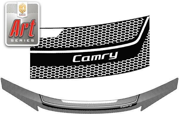 Дефлектор капота для Toyota Camry 2011-2014 Серия Art черная