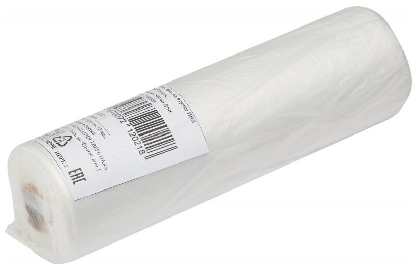 Пакет фасовочный ПНД 24х37 10мкм, рулон 500шт/уп 1388306