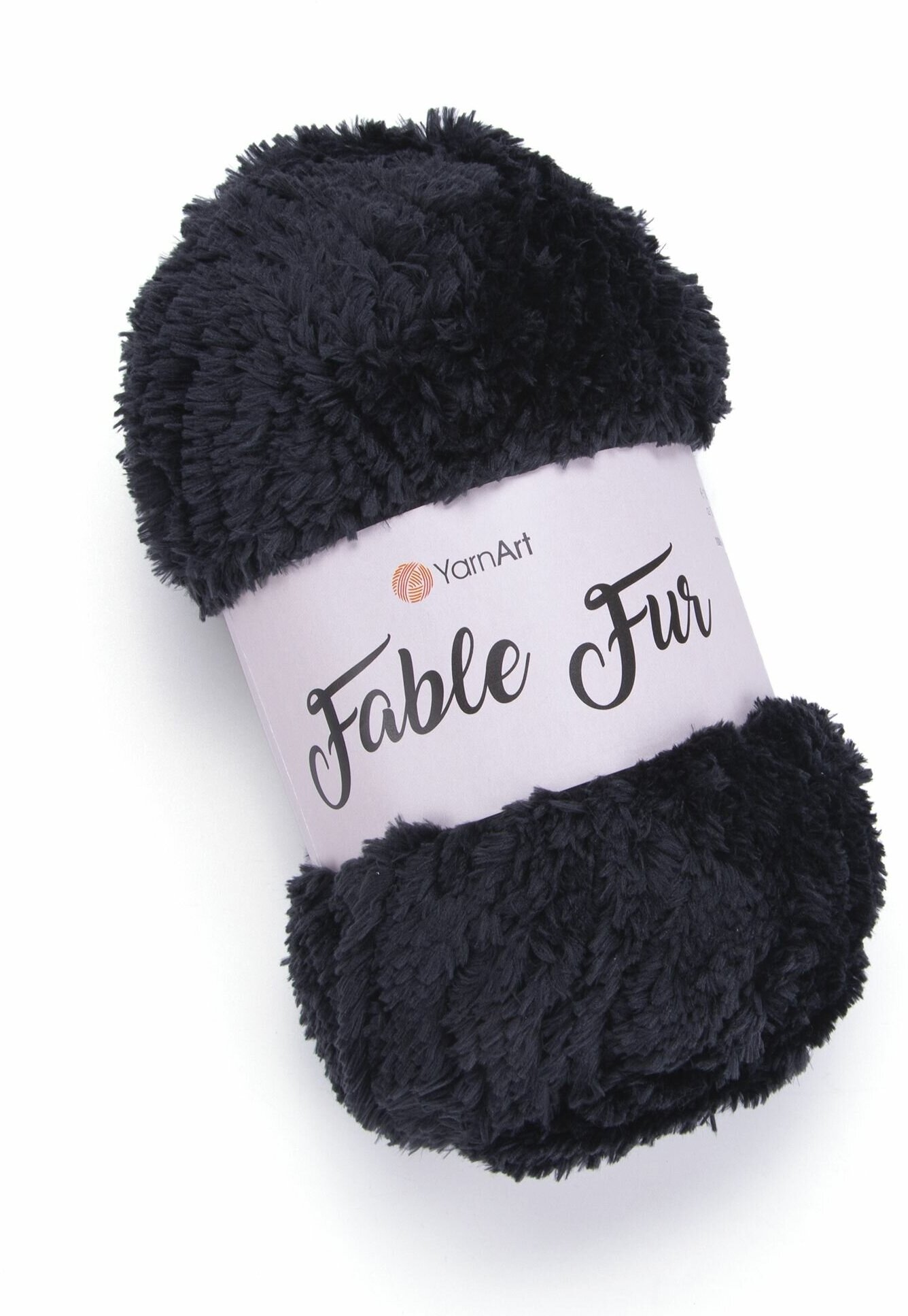 Пряжа Фабле Фур (Fable Fur) упаковка 5 мотков 100 г. 100 м. 100% микрополиэстер цвет 988 черный