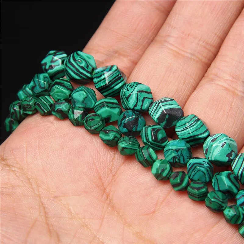 Бусины из малахита RISYF 6/8/10 мм 6mm(about 60 beads)