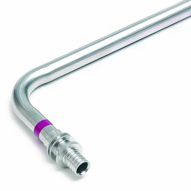 Трубка Г-образная 20-15, Rehau RAUTITAN, надв. гильза-труба, сталь нержавеющая, L250