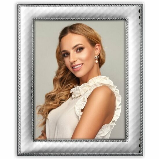 Фоторамка Zep B18668W Assisi White SILVER PLATED 15x20