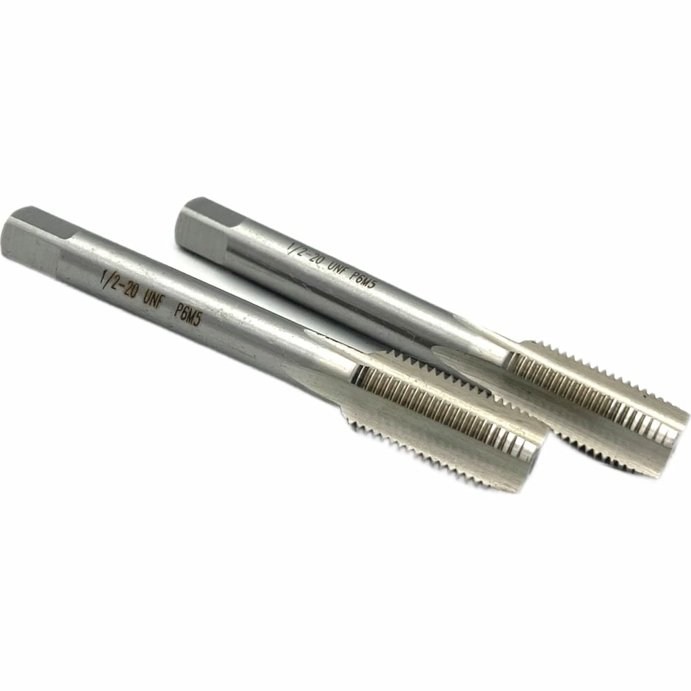 Дюймовый метчик TORNERI UNF 1/2" 20 нитей Р6М5 комплект из 2-х штук 035391