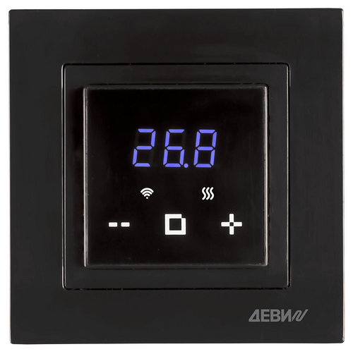 Терморегулятор Деви Classy с WI-FI с датчиком пола 16A (черный)