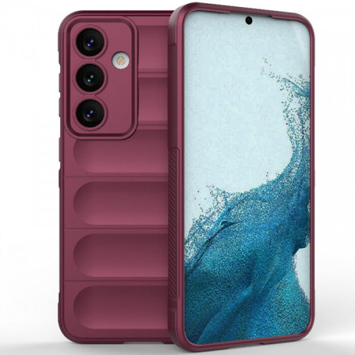 Flex Silicone Противоударный чехол для Samsung Galaxy S24 с защитой камеры и микрофиброй