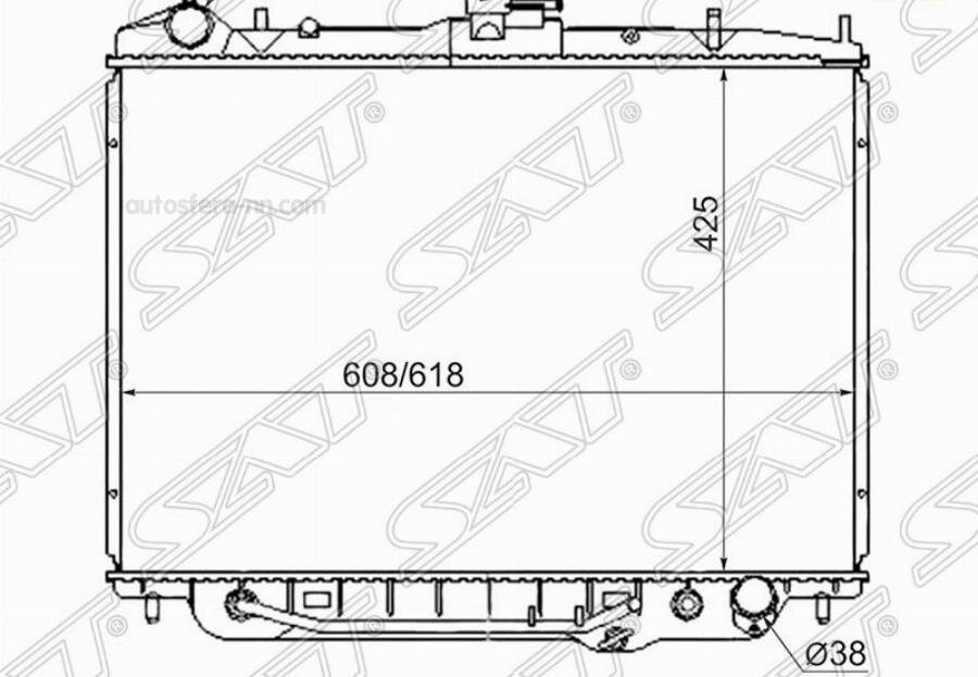 SAT IS0005V6 Радиатор Honda Passport 93-02 / Isuzu Bighorn 91-02