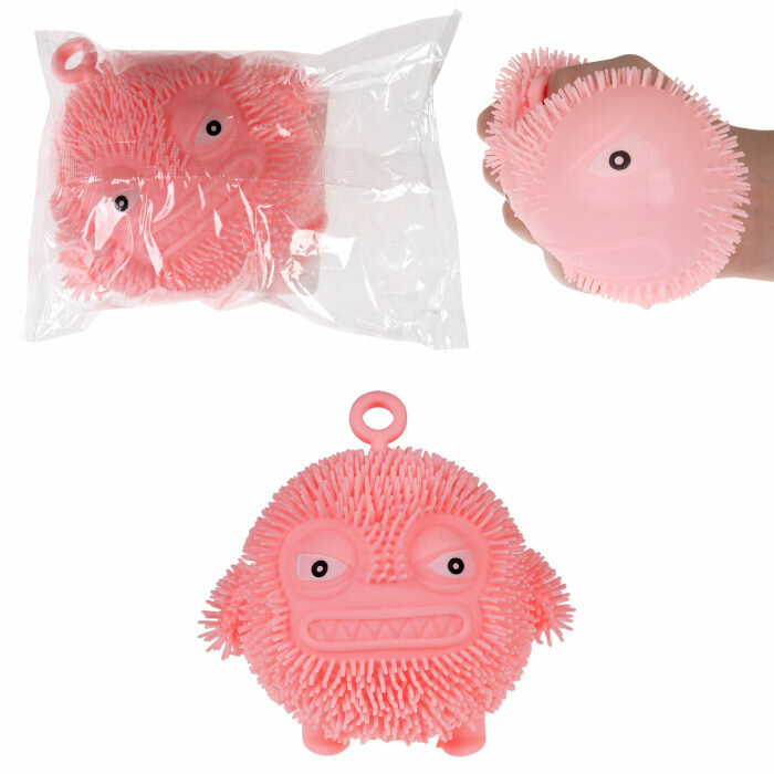 Игрушка антистресс для рук 1TOY Йо-Ёжик "Монстры" мяч волосатик, жмякалка, мялка, тянучка, 1 шт.