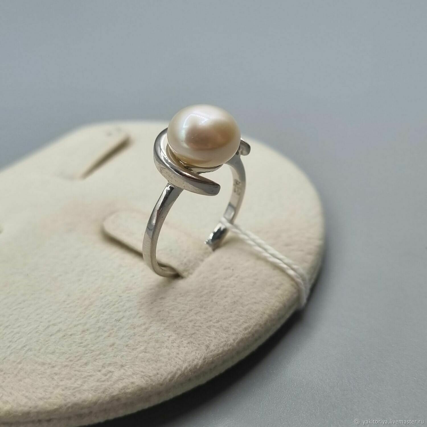 Кольцо, серебро, 925 проба, жемчуг