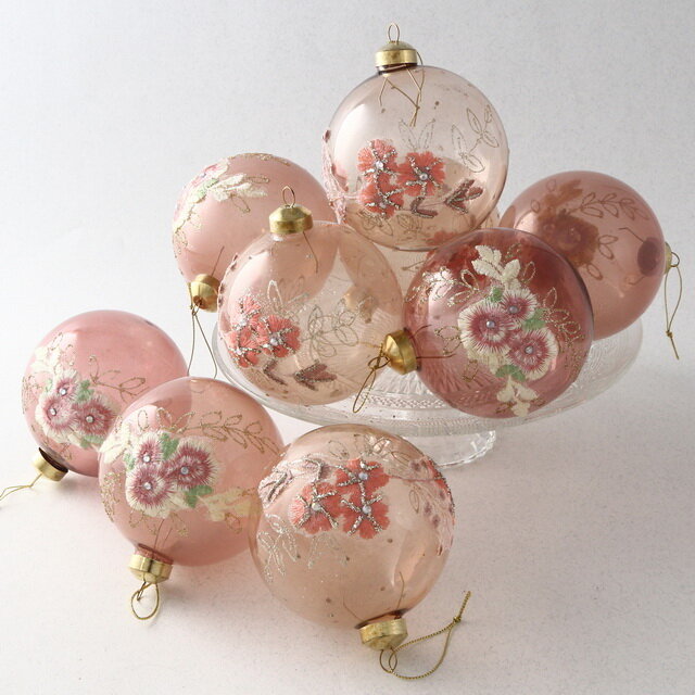 Набор стеклянных елочных шаров Nicolette Fantasy 10 см, 9 шт, Koopman, ABT620110-набор