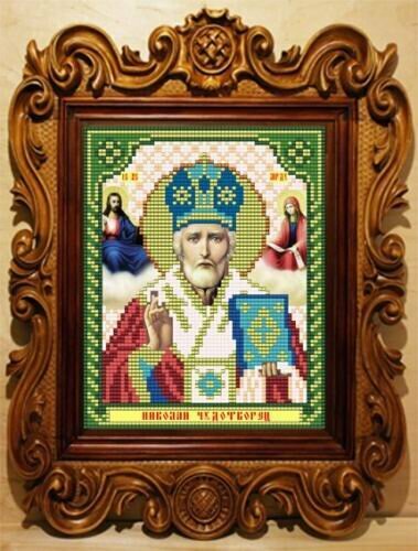 Схема для вышивания бисером Схема для вышивания бисером "Николай Чудотворец"