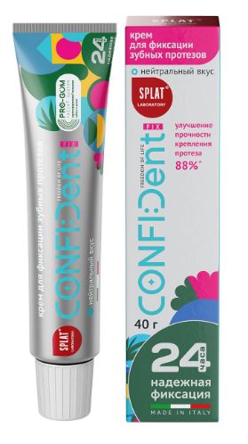 Крем для протезов Splat Confident Fix нейтральный вкус 40 г