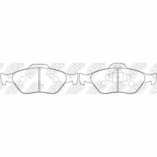 Колодки тормозные дисковые Nibk для FORD Fiesta (95-01), Fusion (01-) MAZDA 2 (03-) передние (4шт.) передние