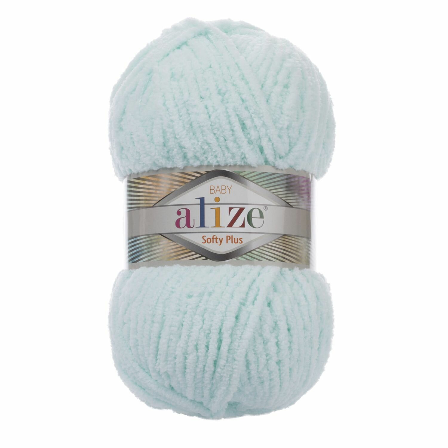 Пряжа ALIZE SOFTY PLUS (Ализе), мята - 15, 100% микрополиэстер, 5 мотков, 100 г, 120 м.