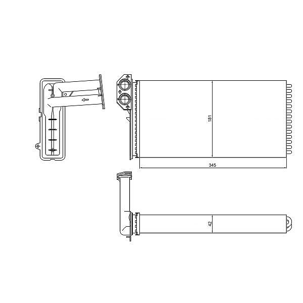 NRF 54320 радиатор печки\ VW lt all 97-05