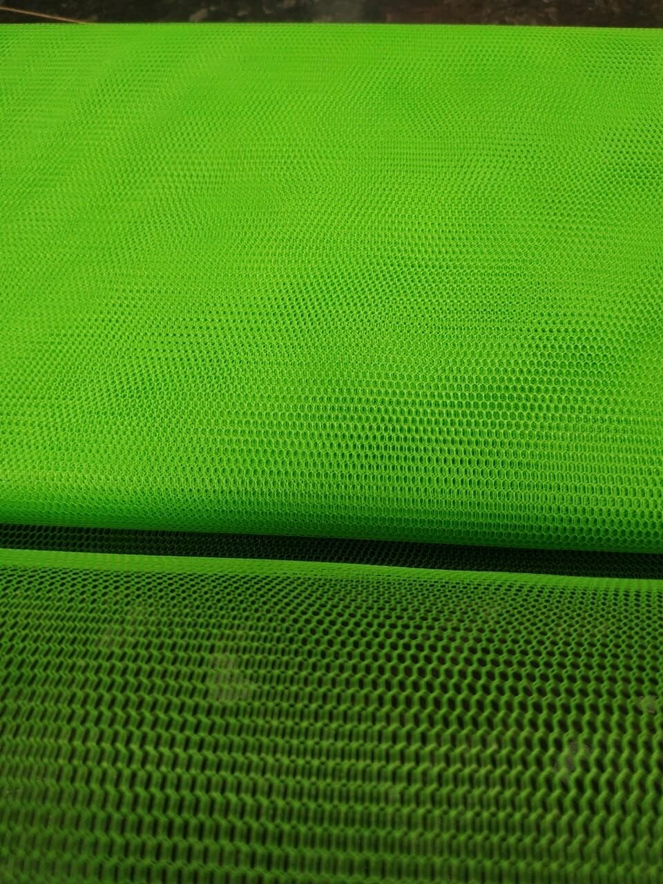 Ткань для шитья Фатин жёсткий, цвет салатовый, отрез 1м, ширина 180 см
