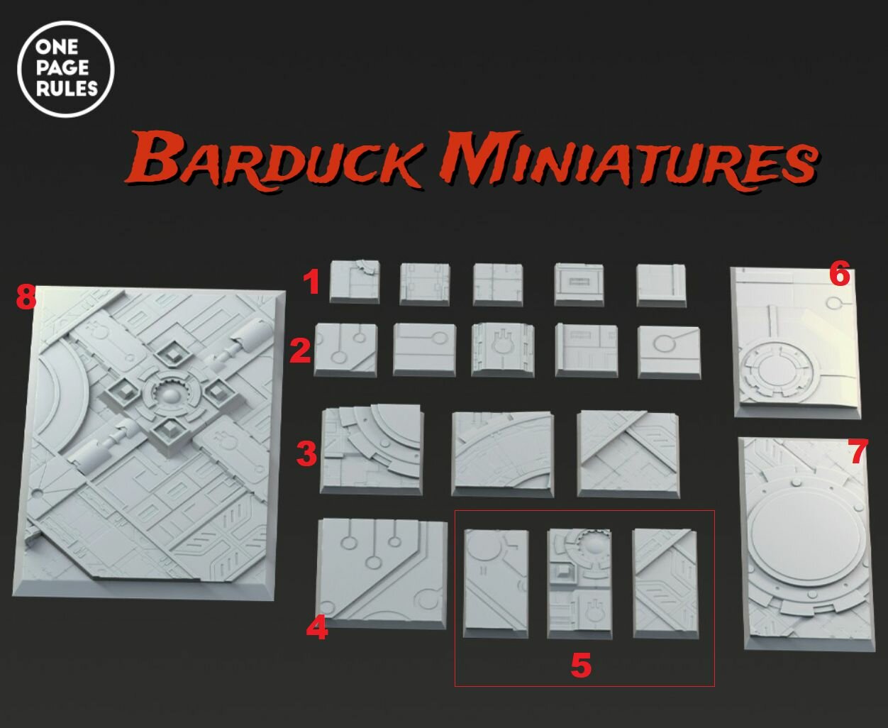 Базы/Подставки/Bases Warhammer Robot Legion Квадратные 100х50мм