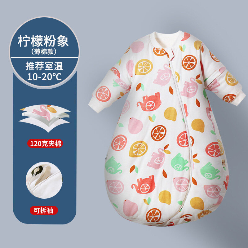 Спальный мешок "Лимонно-розовый слоник", для детей 1-2 лет, 90 см