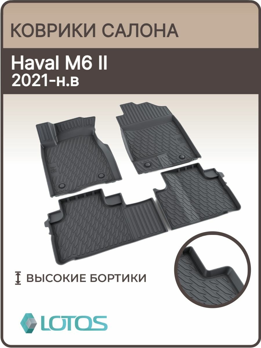 Коврики в салон Haval M6 (2021-н. в.) / Ковры салона Хавал м6