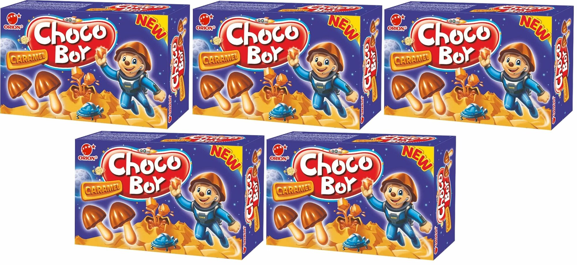 Печенье Orion Choco Boy чоко БОЙ Карамель 45 г х 5 штук