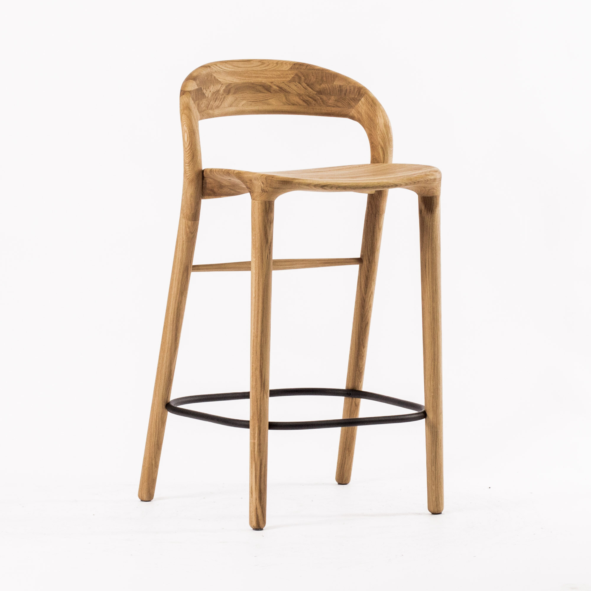 Стул полубарный Лугано дуб тон натуральный для дома/для гостиной/для столовой/для кафе/кухонный стул/стул кухонный