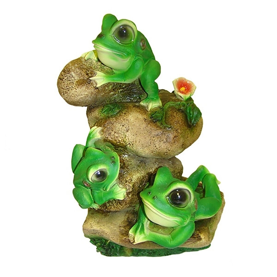Фигура садовая Лягушата на камнях, 26*19*36 см KSMR-123459/F372
