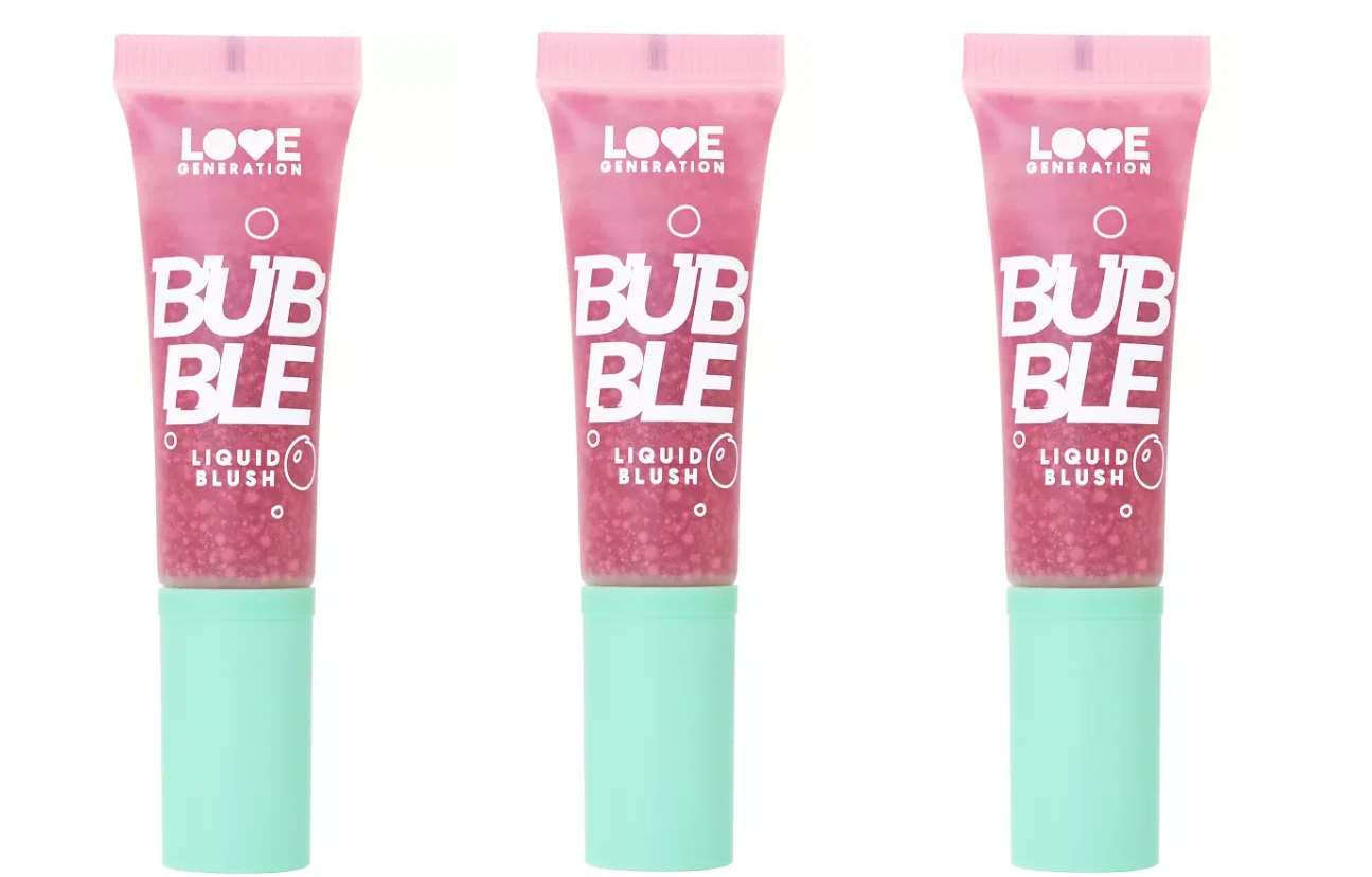 Румяна жидкие Love Generation Bubble, тон 01 розово-красный, 10 мл 3 шт