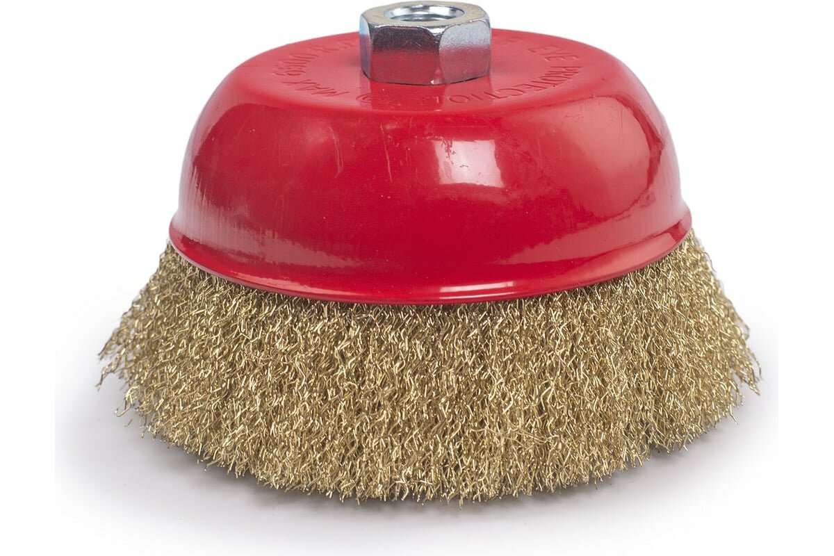 Щетка для УШМ чашка латунированная 125 мм VIRA 577125 для обработки металлов