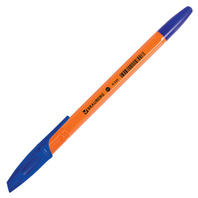 Ручка шариковая BRAUBERG X-333 Orange 0,35мм синий