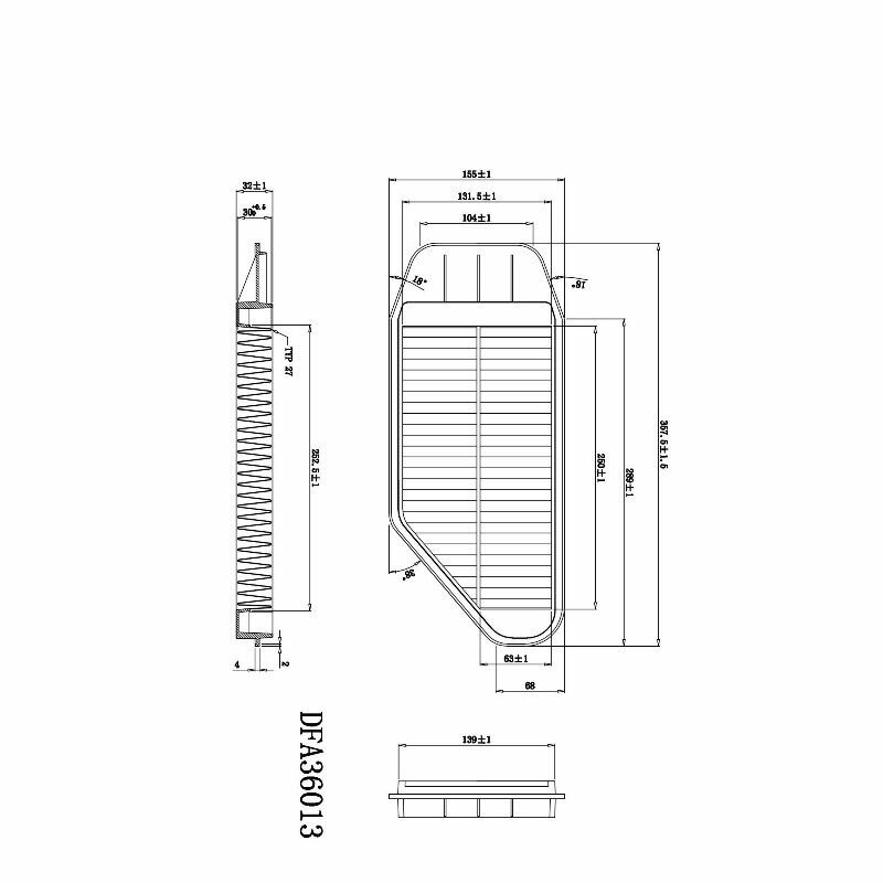 Фильтр воздушный DOUBLE FORCE арт. DFA36013 Chevrolet Spark 0310>